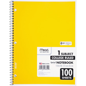 Mead One-subject Spiral Notebook - MEA06622BD - Shoplet.com