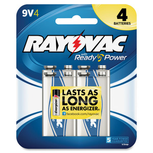 Rayovac Alkaline 9-Volt Batteries - RAYA16044TK - Shoplet.com