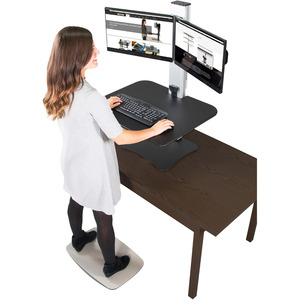 Victor High Rise Electric Dual Monitor Height Adjustable Standing Desk ...