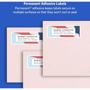 Avery Easy Peel Address Labels 1"x2-5/8" 300 Glossy Clear Labels(6521 ...