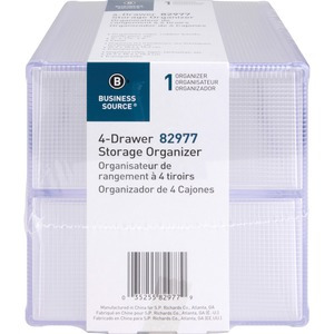 Business Source 4-drawer Storage Organizer - BSN82977 - Shoplet.com