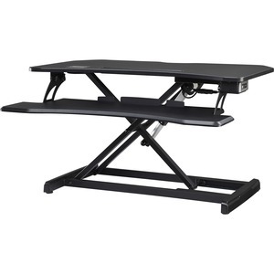 Lorell Electric Desk Riser with Wireless Device Charging - LLR99530 ...