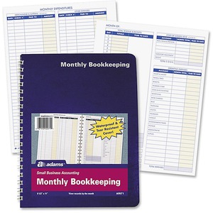 Adams Monthly Bookkeeping Record Book - ABFAFR71 - Shoplet.com
