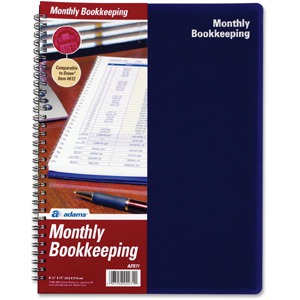 Adams Monthly Bookkeeping Record Book - ABFAFR71 - Shoplet.com
