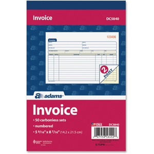 Adams Carbonless Invoice Book - ABFDC5840 - Shoplet.com