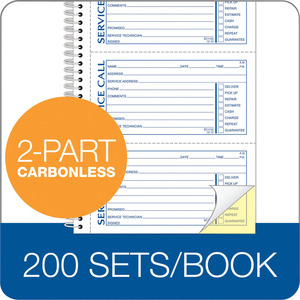Adams Spiral Bound Service Call Book - ABFSC1155 - Shoplet.com