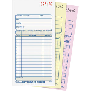 Adams Carbonless 3-part Sales Order Books - ABFTC3705 - Shoplet.com