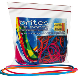 Brites Alliance Rubber Brites 07800 File Bands - Non-Latex Colored ...