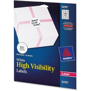 Avery Round Labels, Laser Printers,1-2/3" , 600 Labels (5293) - AVE5293 ...