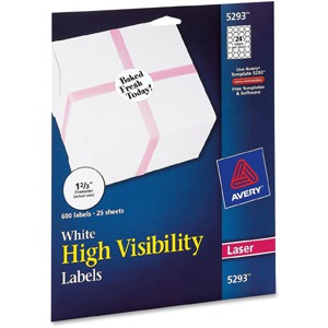 Avery Round Labels, Laser Printers,1-2/3" , 600 Labels (5293) - AVE5293 ...