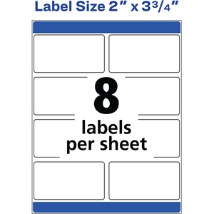 Avery Shipping Labels, Sure Feed, 2" x 3-3/4" , 200 Labels (6873 ...