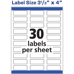Avery Vibrant Address Labels, Sure Feed, 3/4" x 2-1/4" , 600 Labels ...