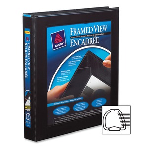 Avery Heavy-Duty Framed View 3-Ring Binder, 1" EZD Rings, Black ...