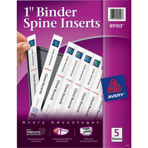 Avery Binder Spine Inserts - AVE89103 - Shoplet.com