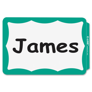 C-Line Self-adhesive Color Border Name Badges - CLI92263 - Shoplet.com