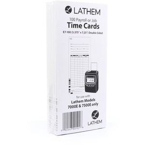 Lathem 7000E Double-Sided Time Cards - LTHE7100 - Shoplet.com