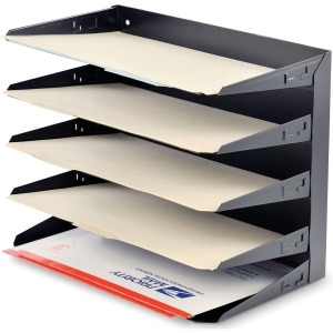 MMF Horizontal Desk File Trays - MMF2645HLBK - Shoplet.com
