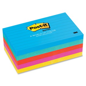 Post-it Notes Original Lined Notepads - Floral Fantasy Color Collection ...