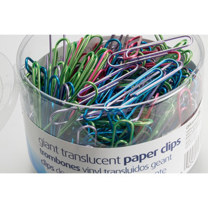 Officemate Translucent Vinyl Paper Clips - OIC97212 - Shoplet.com