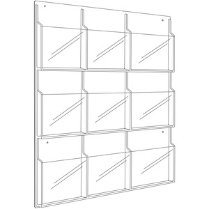 Safco 9-Pocket Magazine/Literature Display Rack - SAF5603CL - Shoplet.com