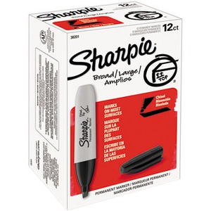 Sharpie Chisel Tip Permanent Markers - SAN38201 - Shoplet.com
