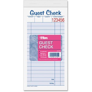 TOPS 2-part Carbonless Guest Check Books - TOP45702 - Shoplet.com