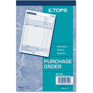 TOPS Carbonless 2-Part Purchase Order Books - TOP46140 - Shoplet.com