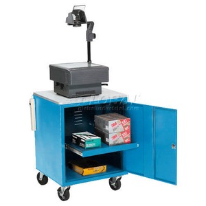 Nexel Global Industrial Audio Visual Cart w/ Lockable Cabinet, 500 Lb ...