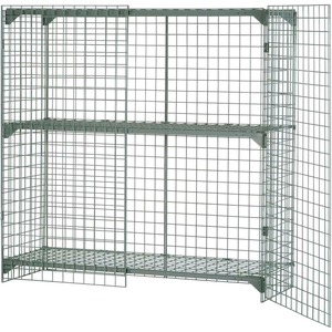 Nexel Global Industrial Wire Mesh Security Cage Locker, 60"Wx24"Dx72"H ...