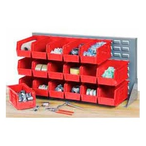 Nexel Global Industrial Louvered Bench Rack 36"W x 20"H - 18 of Red ...