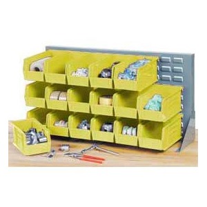 Nexel Global Industrial Louvered Bench Rack w/ 8(B), 8(C), 6(D) Yellow ...