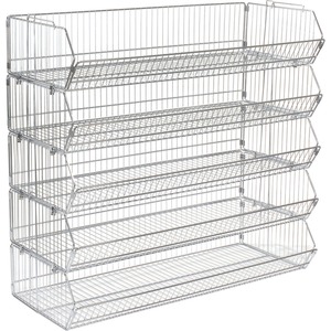 Nexel Global Industrial Modular Wire Stacking Bin Basket Rack, 48"W x ...