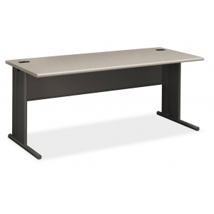 The HON Company HON The StationMaster Desk 72"W, Gray/Charcoal ...