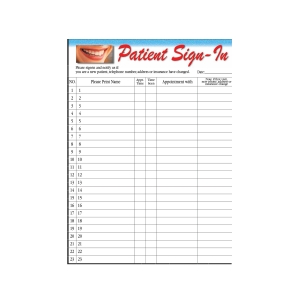 IFS Filing Systems LLC Patient sign in sheet, Letter size, Smile design ...