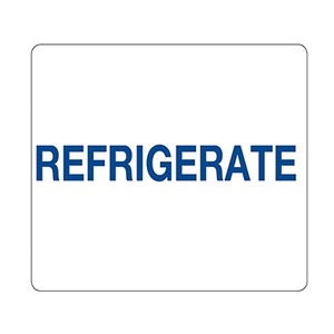 Pre-Printed Label Indeed Auxiliary Label White Paper REFRIGERATE Blue ...