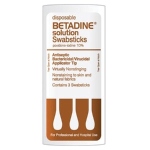 Impregnated Swabstick Betadine® 10% Strength Povidone-Iodine Individual ...