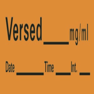 Timemed Drug Label Timemed Anesthesia Label Tape Versed_mg/mL Date_Time ...
