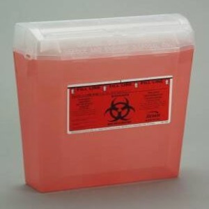 Wall Safe Sharps Container Wall Safe® 1-Piece 8 H X 11 L X 4-1/4 W Inch ...