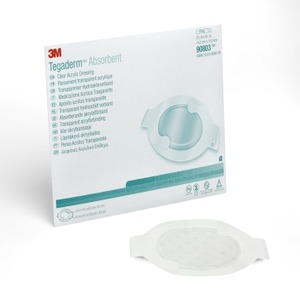 Absorbent Acrylic Transparent Film Dressing 3M™ Tegaderm™ Oval 5-5/8 X ...