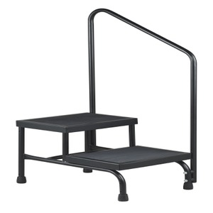 Step Stool with Handrail McKesson Bariatric 2-Steps Powder Coated Steel ...