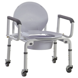 Drive Commode Chair drive™ Padded Drop Arms Steel Frame 14 Inch Seat ...
