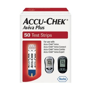Blood Glucose Test Strips Accu-Chek® Aviva Plus 50 Strips per Box Tiny ...