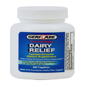 Geri-care Lactase Enzyme Supplement GeriCare Dairy Relief 9000 FCC ...