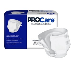 Unisex Adult Incontinence Brief ProCare™ Large Disposable Heavy ...