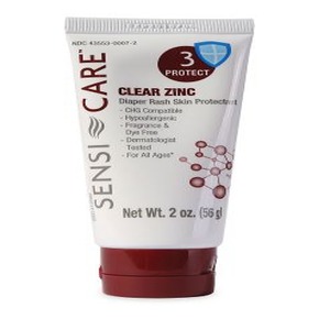 Skin Protectant Sensi-Care® Clear Zinc 2 oz. Tube Unscented Cream CHG ...
