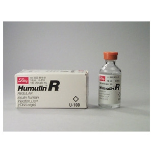 Humulin R Humulin® R Insulin 100 U / mL Injection Vial - MCK16332700 ...