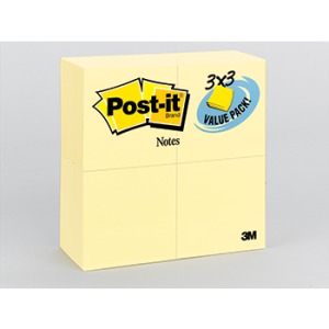 POST-IT NOTES VALUE PK 24 PADS 3X3 - MMM65424VAD - Shoplet.com