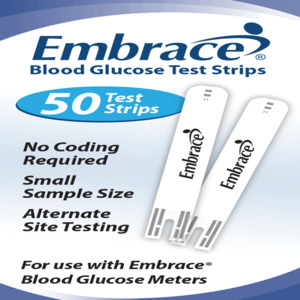 Omnis Health, Llc Embrace Blood Glucose Test Strip (50 Count ...