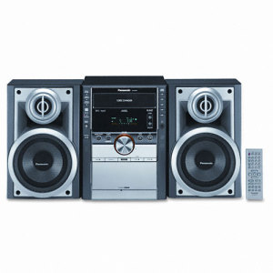 Panasonic SC AK450k Mini Stereo System w/Radio/5-CD/MP3/Cassette/XM ...