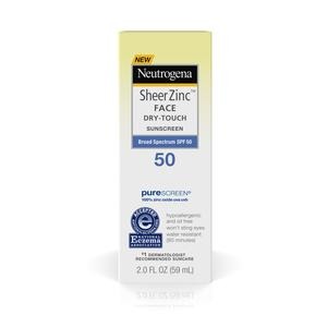 Johnson & Johnson Neutrogena Sheer Zinc Face Sunscreen SPF 50 2 fl oz ...